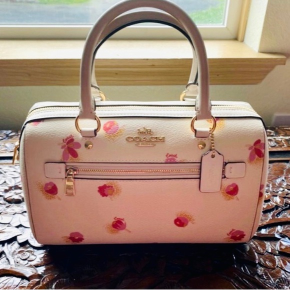 Coach | Bags | Coach Pop Floral Rowan Crossbody Bag Whiteredpink With ...